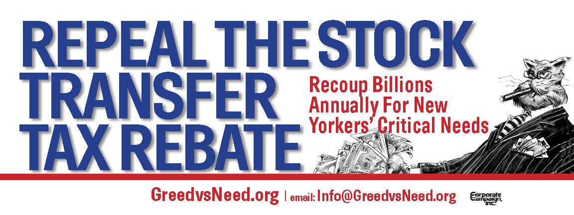 Activists to Rally at NYSE for Stock Transfer Tax